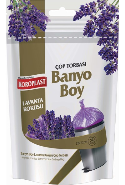 Koroplast Lavanta Kokulu Banyo Boy Çöp Torbası 30'lu 32x42 cm