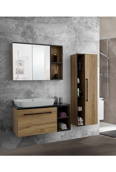 Lineart Rıtmo 900 90Cm Boy Dolaplı Takım Banyo Dolabı Lineart Rıtmo 900 90Cm Boy Dolaplı Takım Banyo Dolabı