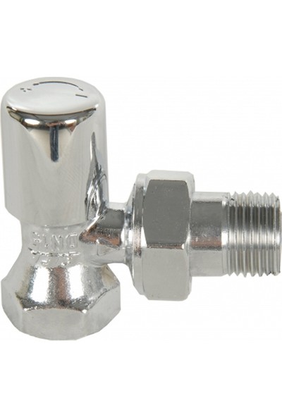 Eca G 1/2'' Krom Volanlı Köşe Radyatör Valfi Eca G 1/2'' Krom Volanlı Köşe Radyatör Valfi