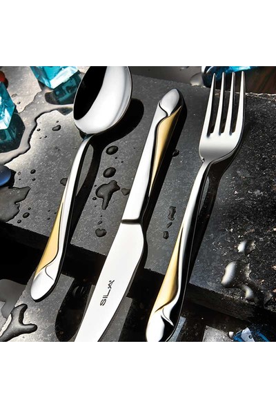 Sıla 90 Parça Dilara Gold Çatal Kaşık Bıçak Seti