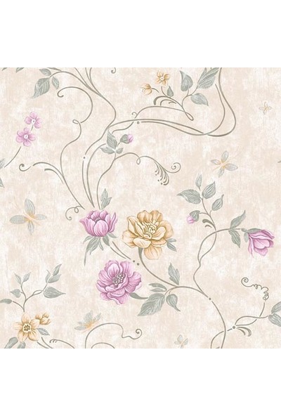 Dekor Classic 330-A Gül Desenli Duvar Kağıdı