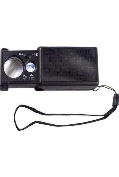 Microcase Mor Işıklı Çift Gözlü Büyütme Büyüteç - Model : By9 60X 30X