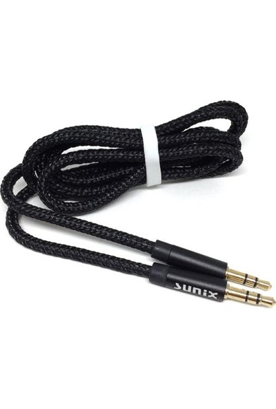 Sunix Aux 3.5mm Fiber Stereo Kablo 1 m Sunix Aux 3.5mm Fiber Stereo Kablo 1 m