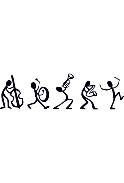 Bugico Design'dan Dans Eden Müzik Adamlar Duvar Sticker Bugico Design'dan Dans Eden Müzik Adamlar Duvar Sticker