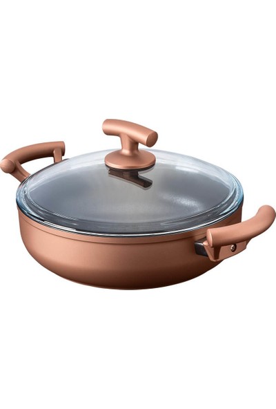 Nehir Titanyum Basık Karnıyarık-Pilav Tenceresi 24 cm