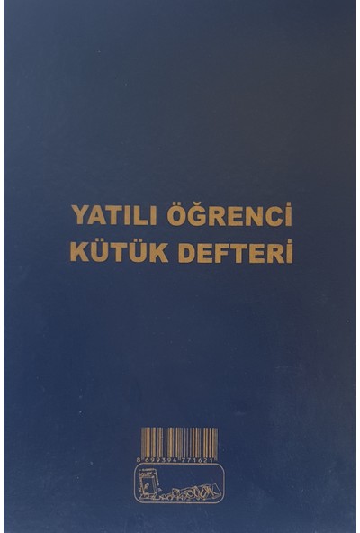 Kocaoluk Yatılı Öğrenci Kütük Defteri Cilt Kapak