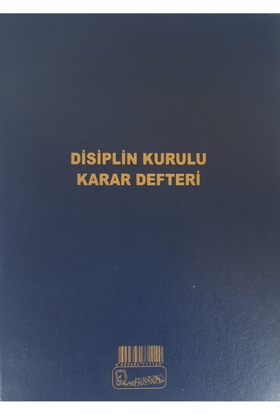 Kocaoluk Disiplin Kurulu Karar Defteri Cilt Kapak