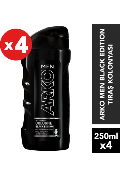 Arko Men Black Edition Tıraş Kolonyası 4x250ml Arko Men Black Edition Tıraş Kolonyası 4x250ml