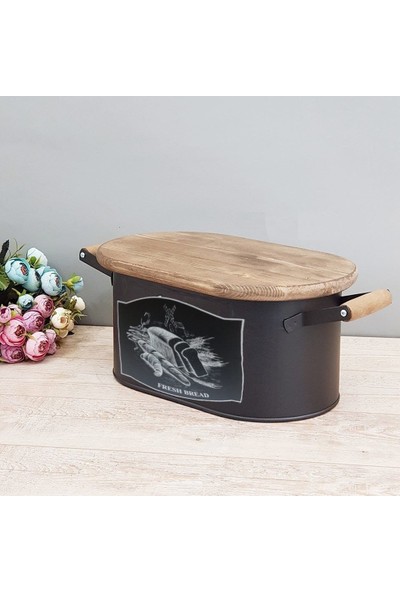 Paçi Mtl 200357 Metal Siyah Kesme Tahtalı Ekmeklik