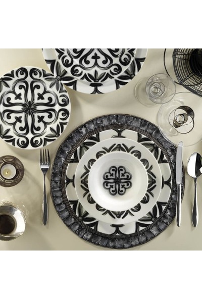 Kütahya Porselen Bone Kalipso 24 Parça 880042 Desenli Yemek Takımı Kütahya Porselen Bone Kalipso 24 Parça 880042 Desenli Yemek Takımı