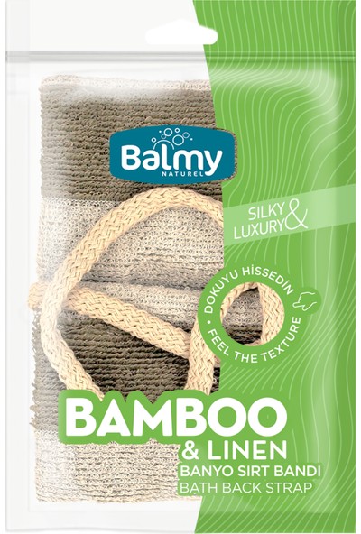 Balmy Naturel Bambu-Keten Banyo Sırt Bandı