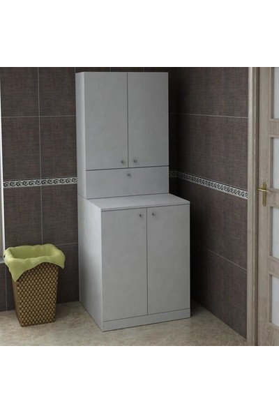 Bmdekor Çamaşır Makinesi Dolabı Poyraz Beyaz Bmdekor Çamaşır Makinesi Dolabı Poyraz Beyaz