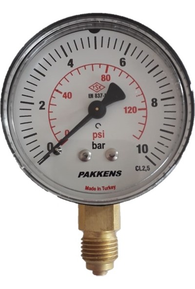 Pakkens 63 Mm Manometre 0-10 Bar Pakkens 63 Mm Manometre 0-10 Bar