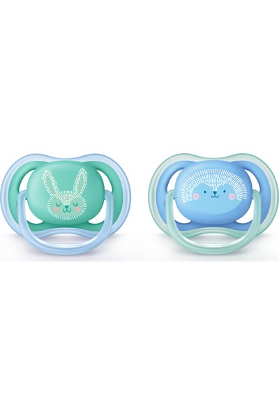 Philips Avent Ultra Air Emzik 6-18 Ay 2'li Desenli Erkek SCF344/22 Philips Avent Ultra Air Emzik 6-18 Ay 2'li Desenli Erkek SCF344/22