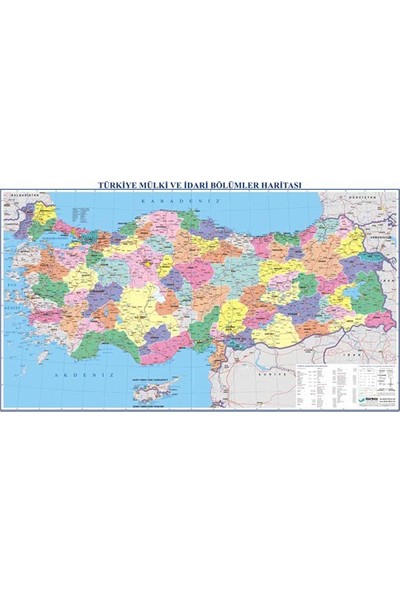 Gürbüz 21023 Türkiye Siyasi Haritası 70 X 100 Cm