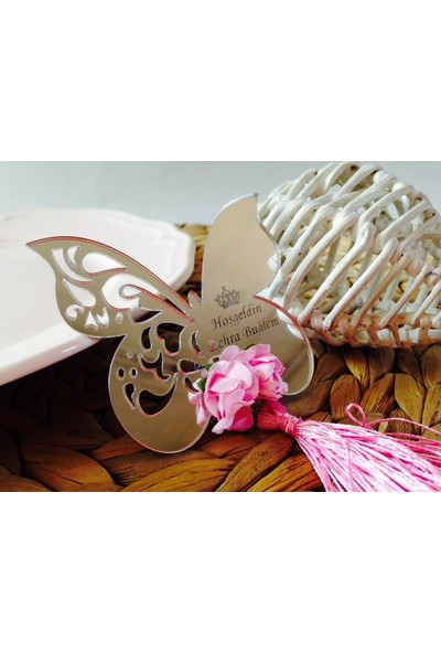 Cemrek Pleksi Aynalı Kelebek Bebek Şekeri (25 Adet) Cemrek Pleksi Aynalı Kelebek Bebek Şekeri (25 Adet)