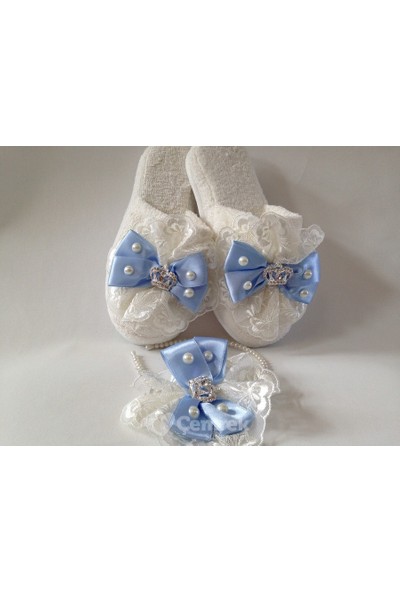 Azebu Fiyonklu Lohusa Terliği Takımı