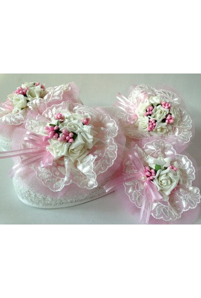 Cemrek Çiçekli, Dantelli Lohusa Terliği Takımı