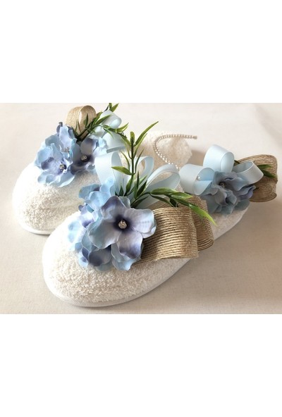 Cemrek Çiçekli Lohusa Terliği Takımı