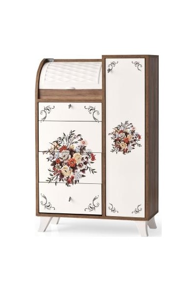 Selvi Mobilya 4 Çekmece 1 Dolaplı Desenli Kiler Dolabı Selvi Mobilya 4 Çekmece 1 Dolaplı Desenli Kiler Dolabı