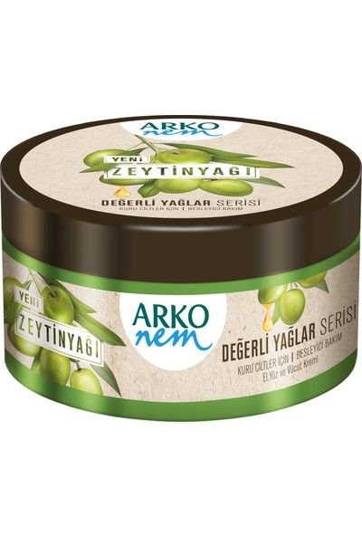 Arko Nem Değerli Yağlar Zeytinyağlı Krem 250 ml Arko Nem Değerli Yağlar Zeytinyağlı Krem 250 ml