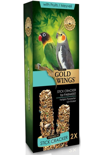 Gold Wings Premium 2'li Meyveli Paraket Krakeri (Kutulu)