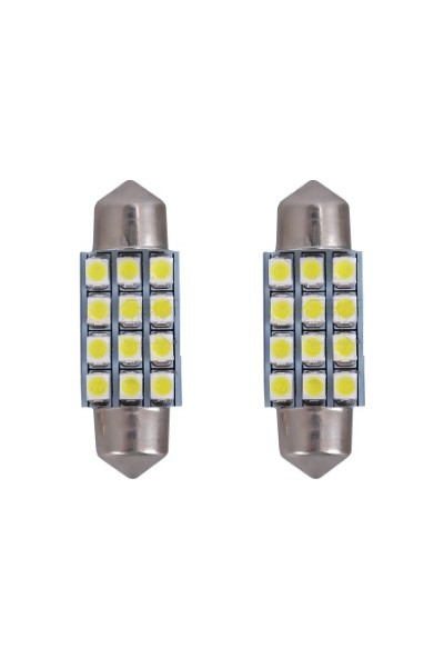 Sun Led Sofit Oto Led Ampulü 36Mm Beyaz 12 Smd Sun Led Sofit Oto Led Ampulü 36Mm Beyaz 12 Smd