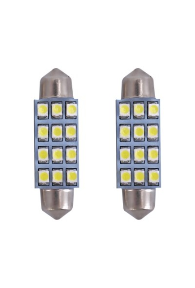 Sun Led Sofit Oto Led Ampulü 41Mm Beyaz 12 Smd Sun Led Sofit Oto Led Ampulü 41Mm Beyaz 12 Smd