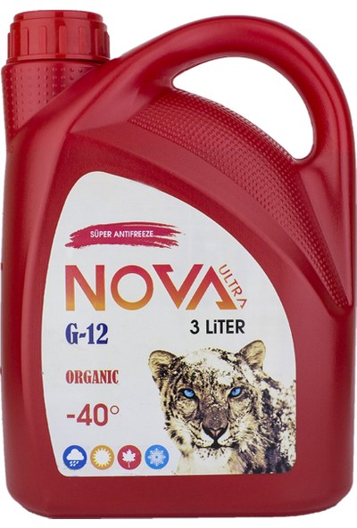 Nova ULTRA -40 Derece Organik Kırmızı Antifriz 3 lt Nova ULTRA -40 Derece Organik Kırmızı Antifriz 3 lt