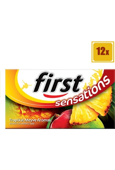 First Sensations Tropik Karnaval Tropikal Meyve Aromalı Sakız 27 gr 12'li Set First Sensations Tropik Karnaval Tropikal Meyve Aromalı Sakız 27 gr 12'li Set