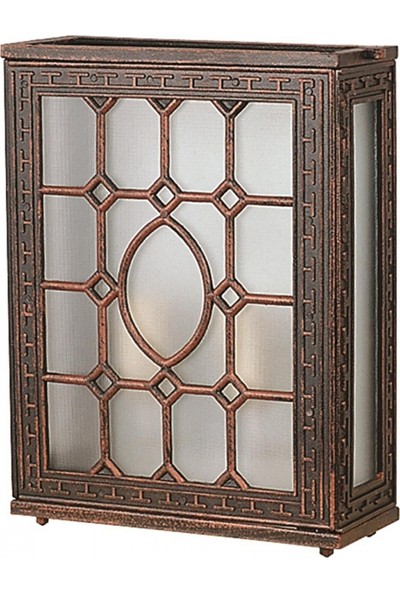 AVONNI BFE-68065-BKR-M3-OP Kahverengi Elektrostatik Toz Boyalı Dış Mekan Aydınlatma E27 Aluminyum Polikarbon Cam 20cm