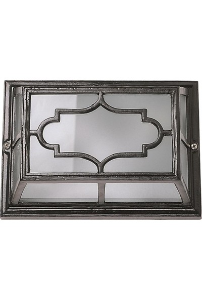 AVONNI BFE-68065-BSY-OP Siyah Elektrostatik Toz Boyalı Dış Mekan Aydınlatma E27 Aluminyum Polikarbon Cam 20x13cm