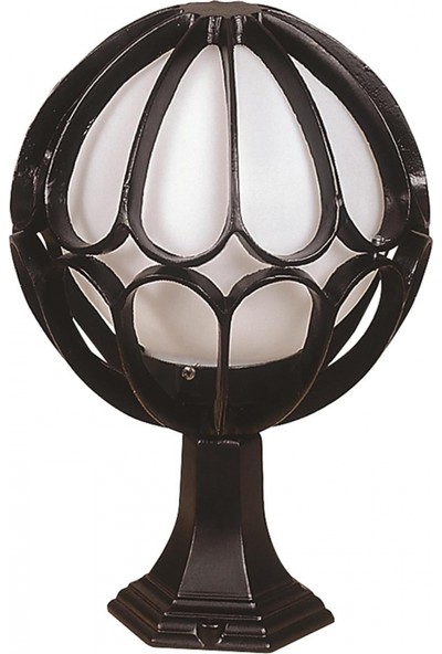 AVONNI BSU-68079-BSY-M1-KOP Siyah Elektrostatik Toz Boyalı Dış Mekan Aydınlatma E27 Aluminyum Polietilen Cam 30cm