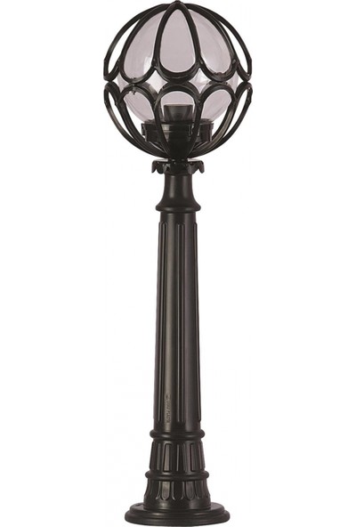 AVONNI BSU-68081-BSY-M1-BOP Siyah Elektrostatik Toz Boyalı Dış Mekan Aydınlatma E27 Aluminyum Akrilik Cam 25cm