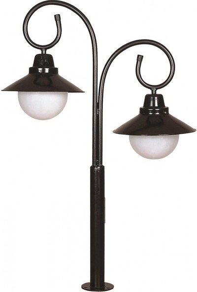 AVONNI BSU-68092-2BSY-OP Siyah Elektrostatik Toz Boyalı Dış Mekan Aydınlatma E27 Aluminyum Polietilen Cam 90cm