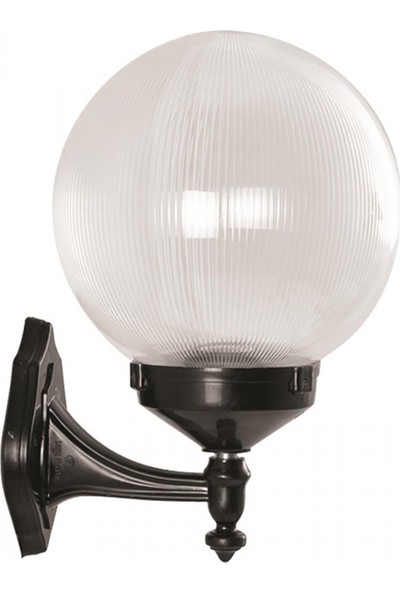AVONNI BAP-68160-BSY-M2 Siyah Elektrostatik Toz Boyalı Dış Mekan Aydınlatma E27 ABS Akrilik Cam 30x25cm