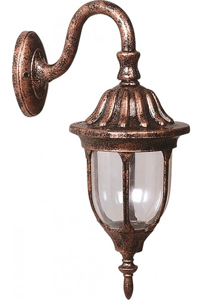 AVONNI BAP-68178-BKR Kahverengi Elektrostatik Toz Boyalı Dış Mekan Aydınlatma E27 ABS Polikarbon Cam 25x16cm