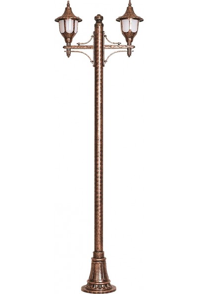 AVONNI BDR-68190-2BKR Kahverengi Elektrostatik Toz Boyalı Dış Mekan Aydınlatma E27 Çelik Boru ABS Polikarbon Cam 75x24cm