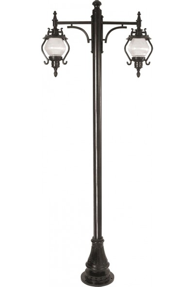 AVONNI BDR-68205-2BSY-M4 Siyah Elektrostatik Toz Boyalı Dış Mekan Aydınlatma E27 Çelik Boru ABS Akrilik Cam 90x25cm