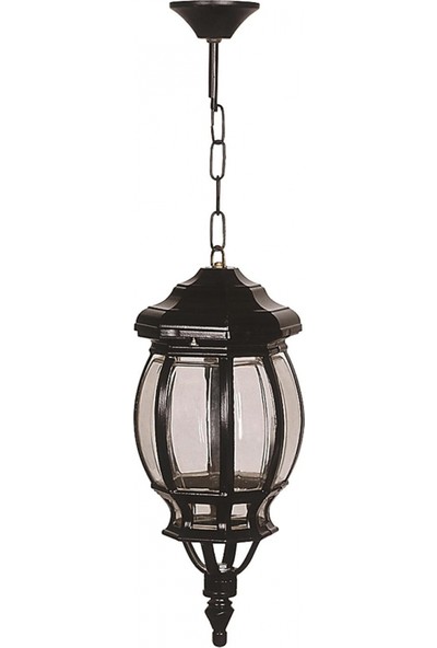 AVONNI BFE-68208-BSY Siyah Elektrostatik Toz Boyalı Dış Mekan Aydınlatma E27 Aluminyum ABS Polikarbon Cam 18cm