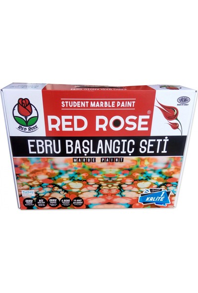 Elif Ebru Başlangıç Seti, Hazır Ebru Yapım Seti, 6 Renk Ebru Boyası, Red Rose Ebru Seti Elif Ebru Başlangıç Seti, Hazır Ebru Yapım Seti, 6 Renk Ebru Boyası, Red Rose Ebru Seti
