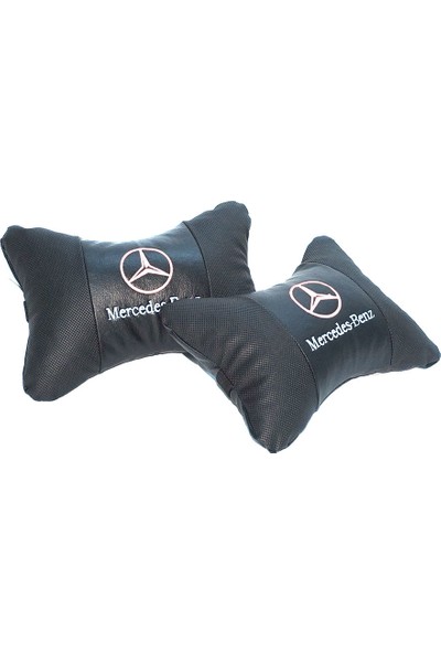 Mercedes Benz Logolu Lüx Boyun Yastığı Çift Suni Deri Mercedes Benz Logolu Lüx Boyun Yastığı Çift Suni Deri