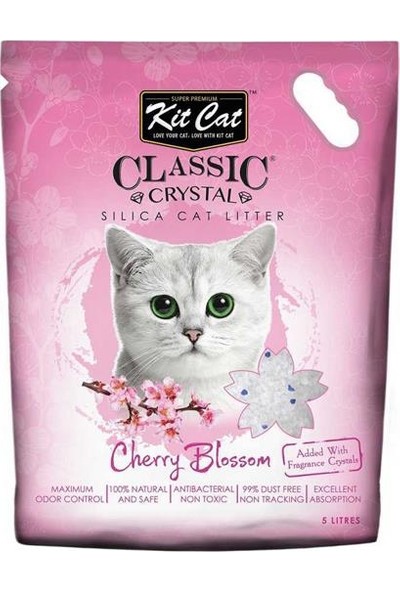 Kit Cat Kiraz Çiçeği Silika Kedi Kumu 5lt