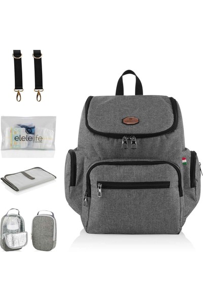 Elele Flora Anne Bebek Bakım Çantası Gri
