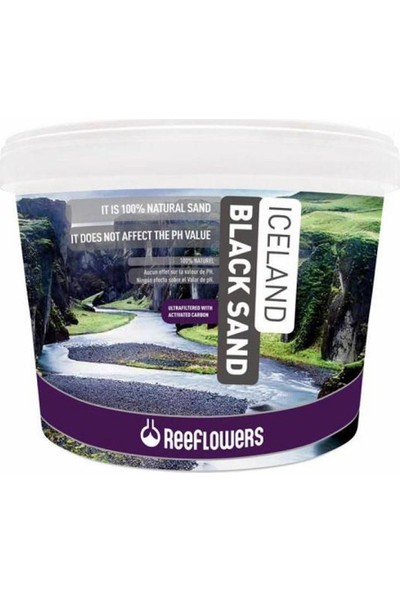 Reeflowers lceland Black Sand Akvaryum Kumu 25 Kg 3-5mm Reeflowers lceland Black Sand Akvaryum Kumu 25 Kg 3-5mm