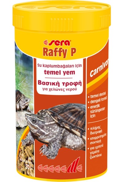 Sera Raffy P Stick 250 ml Kaplumbağa Yemi Sera Raffy P Stick 250 ml Kaplumbağa Yemi