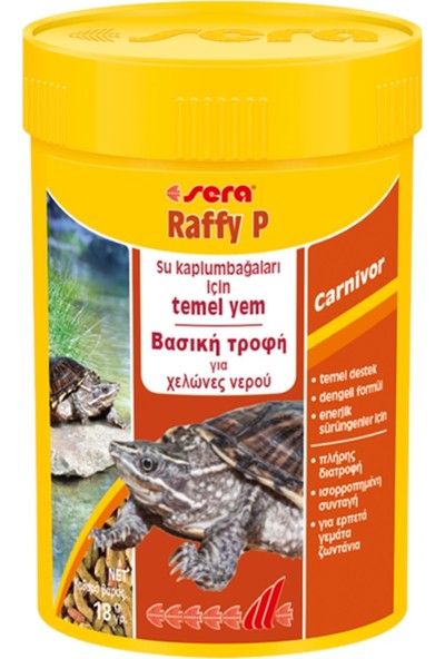 Sera Raffy P Stick 100 ml Kaplumbağa Yemi Sera Raffy P Stick 100 ml Kaplumbağa Yemi