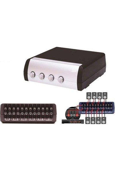 Qed A-Ss40 4 Çift Stereo Hoparlör Dağıtıcı Qed A-Ss40 4 Çift Stereo Hoparlör Dağıtıcı