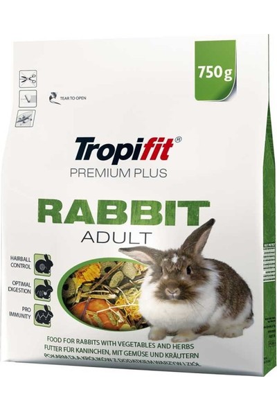 Tropifit Premium Plus Tavşan Yemi 750 gr