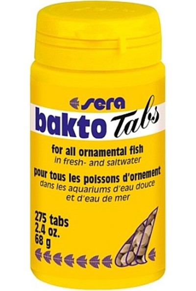Sera Bakto Tabs 68 gr 275 Tablet Sera Bakto Tabs 68 gr 275 Tablet